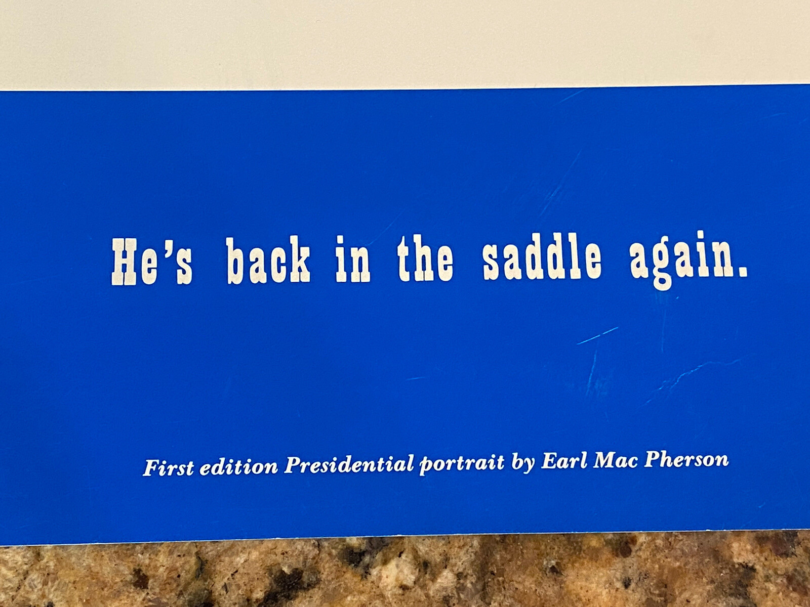 Ronald Reagan Back In The Saddle Again Earl MacPherson Print Signed ...