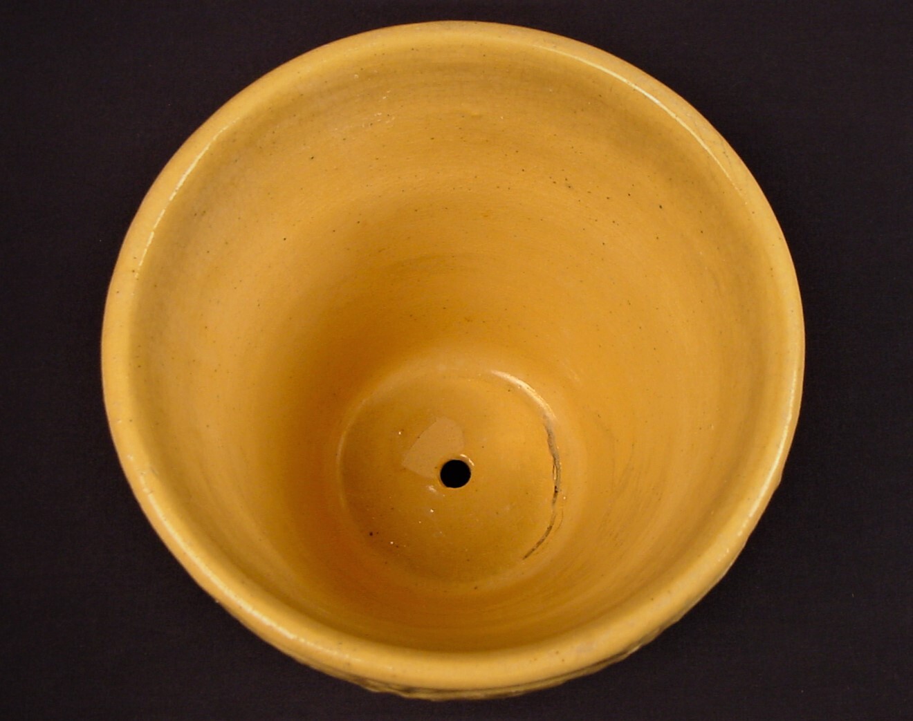 EARLY AMERICAN PRIMITIVE ANTIQUE FLOWER POT YELLOW WARE MINT | eBay