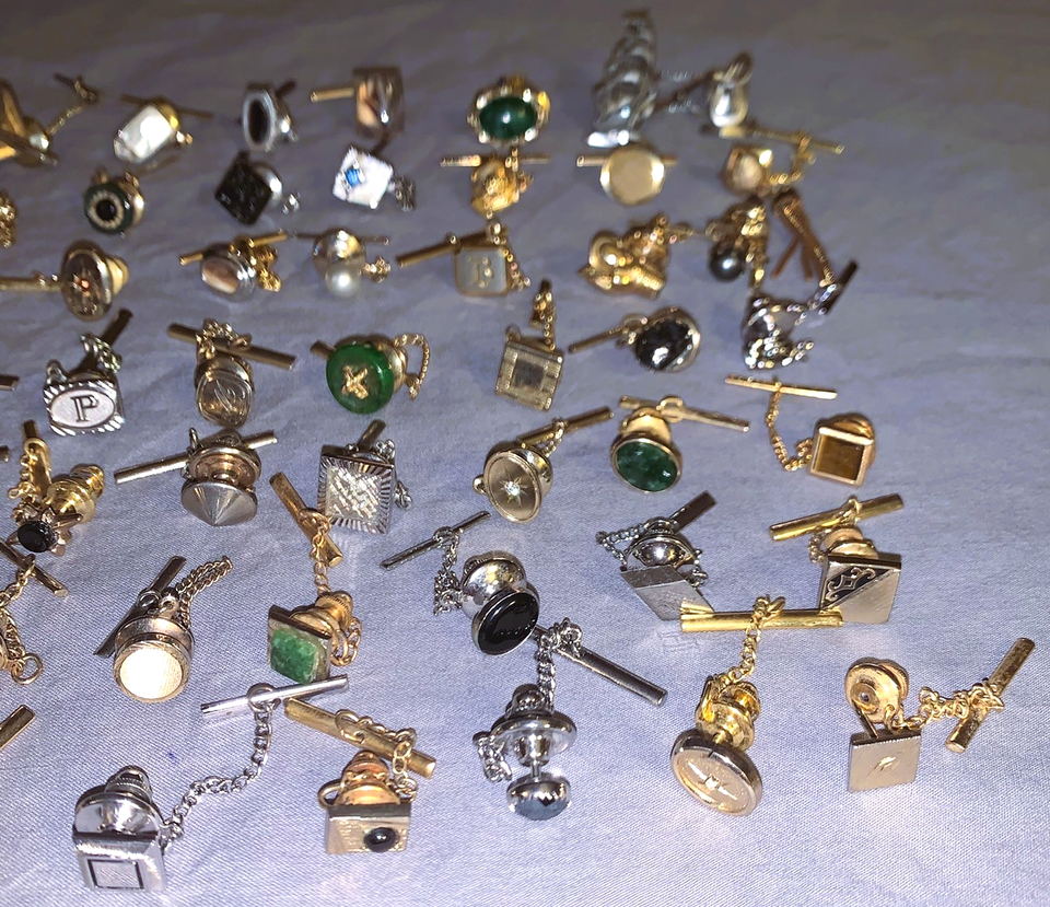 Great Lot 55 Mostly Vintage Tie Tacks Many Designs & Decorations | eBay