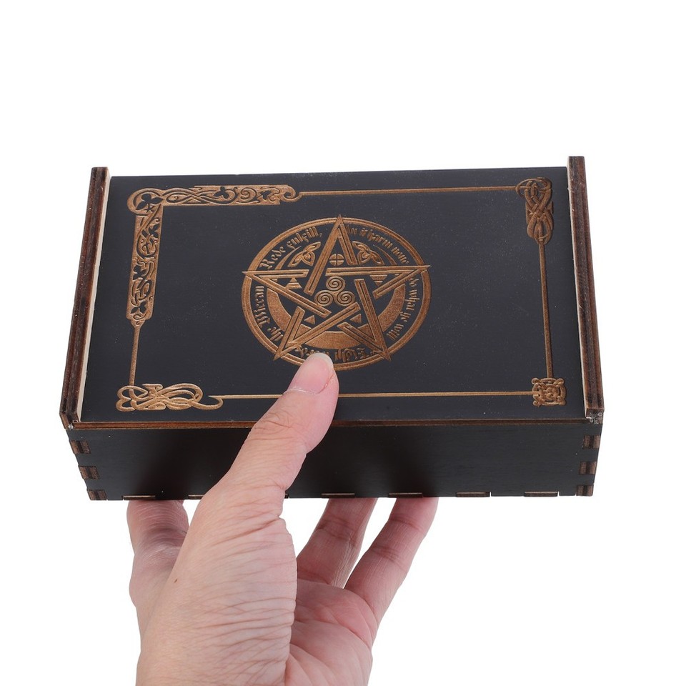 Wooden Storage Box Crystal Pull Out Card Organizer for Women Bead Case ...