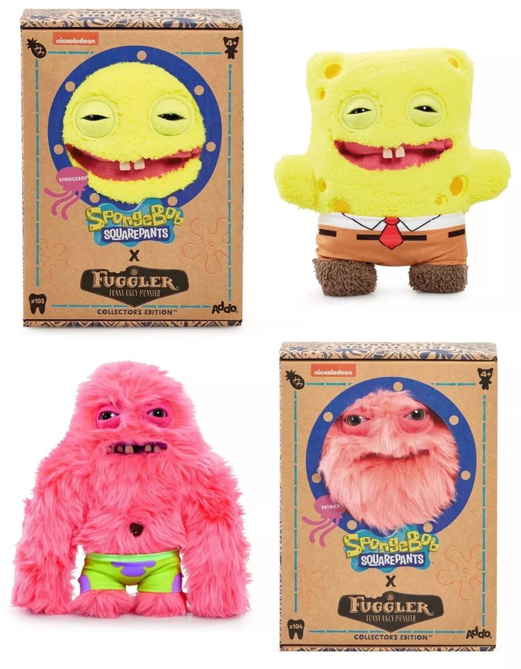 Fuggler X Spongebob Squarepants or Patrick Star Funny Ugly Monster Soft ...