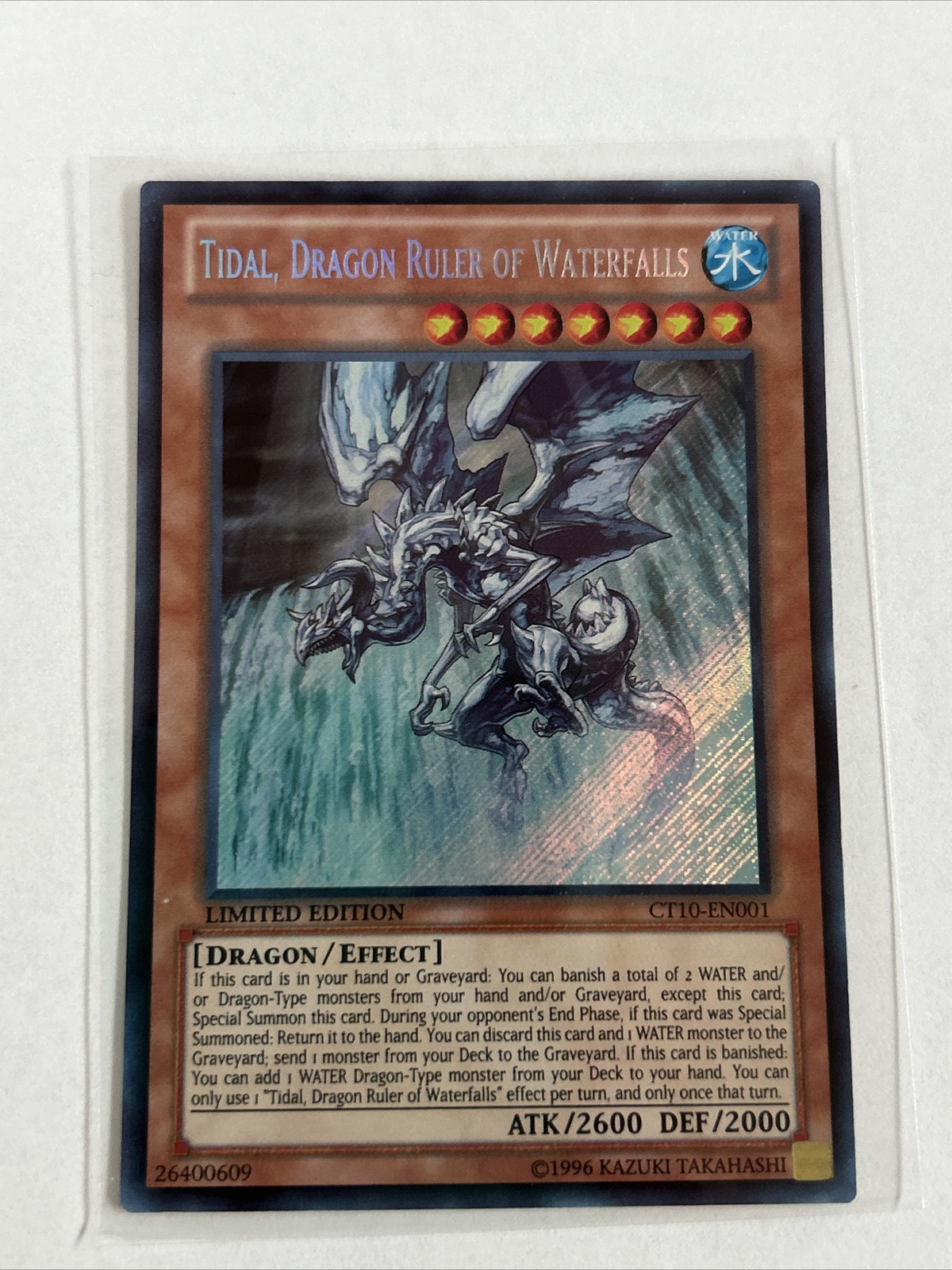 Tidal, Dragon Ruler of Waterfalls Yugioh NM/M Secret Rare CT10-EN001 NM ...