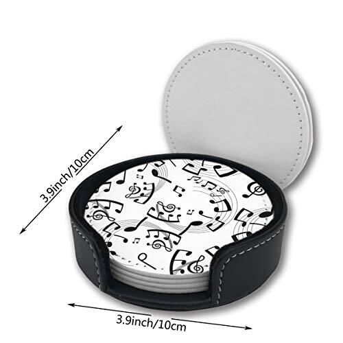 Musical Notes Drinks Coasters With Holder Suitable For Kinds Of Cups ...