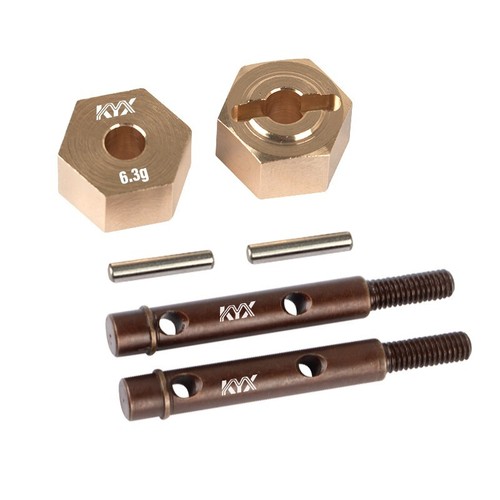 KYX 1/18 Axial UTB18 Capra Brass Wheel Hex Hub with Shaft #AAA | eBay