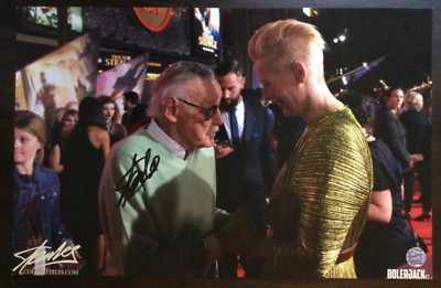 STAN LEE SIGNED AUTO SIGNATURE 11 X 17 EXCELSIOR HOLOGRAM & CERTIFICATE ...