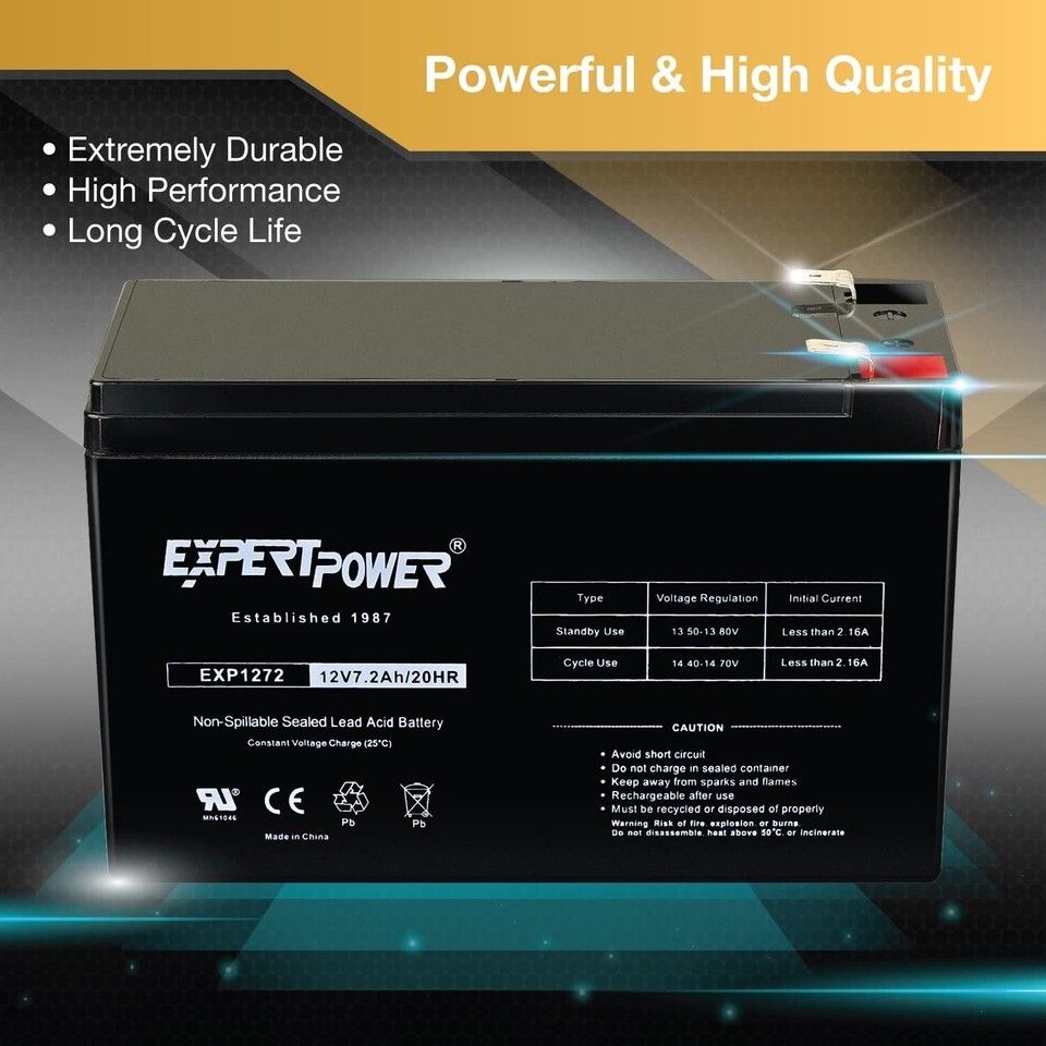 12V 7.2AH Sealed Lead Acid Battery for Verizon FiOS PX12072-HG ...