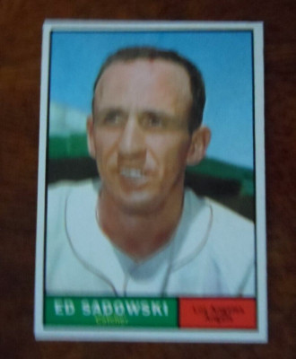 1961 TOPPS BASEBALL #163 ED SADOWSKI LOS ANGELES ANGELS NM A-105 | eBay