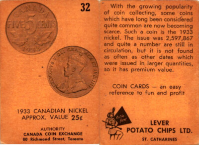 FC Card, Lever Potato Chips, Canada Coins & Currency, 1960, #32 | eBay
