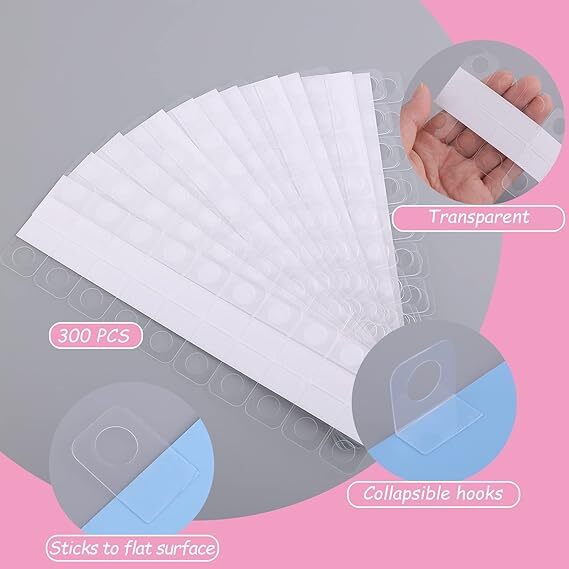 Heavy Duty Sticky Hang Tabs, Plastic Round Slot Hole Self-Adhesive ...