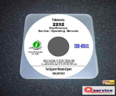 Tektronix TEK 2252 Service + Operators + PRG Manual CD With Complete A3 ...