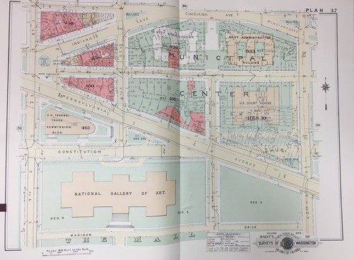 1957 WASHINGTON DC NATIONAL GALLERY OF ART MUNICIPAL CENTER THE MALL ...