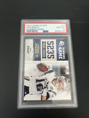 2012 Panini Score Numbers Game Football #10 Tom Brady PSA 10 | eBay