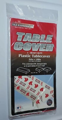 MLB Boston Red Sox Vinyl Banquet Table Cloth 54" x 108" by Rico ...