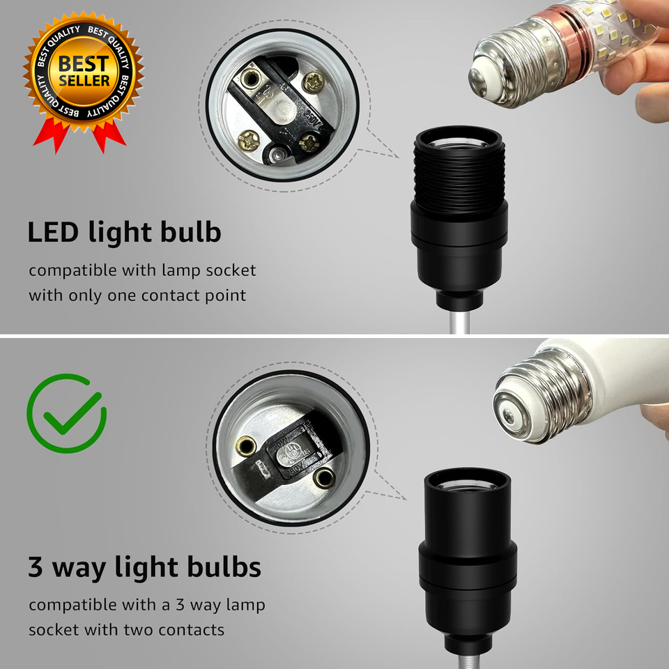 3 Way LED Light Bulbs 50 100 150W Equivalent Daylight White 5000K 3 Way ...