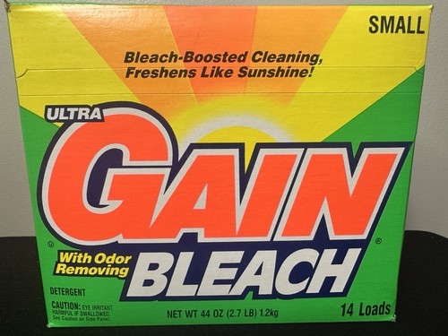 VINTAGE 1993~ULTRA GAIN WITH ORDER REMOVING BLEACH LAUNDRY DETERGENT~44 ...