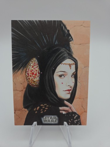 TOPPS Star Wars Galaxy Chrome Sketchcard By Cisco Rivera - Queen ...