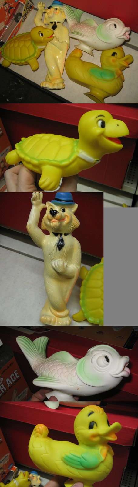 Squeeze rubber baby bath toy 1971 cartoon (1 item) TURTLE only AIM ...