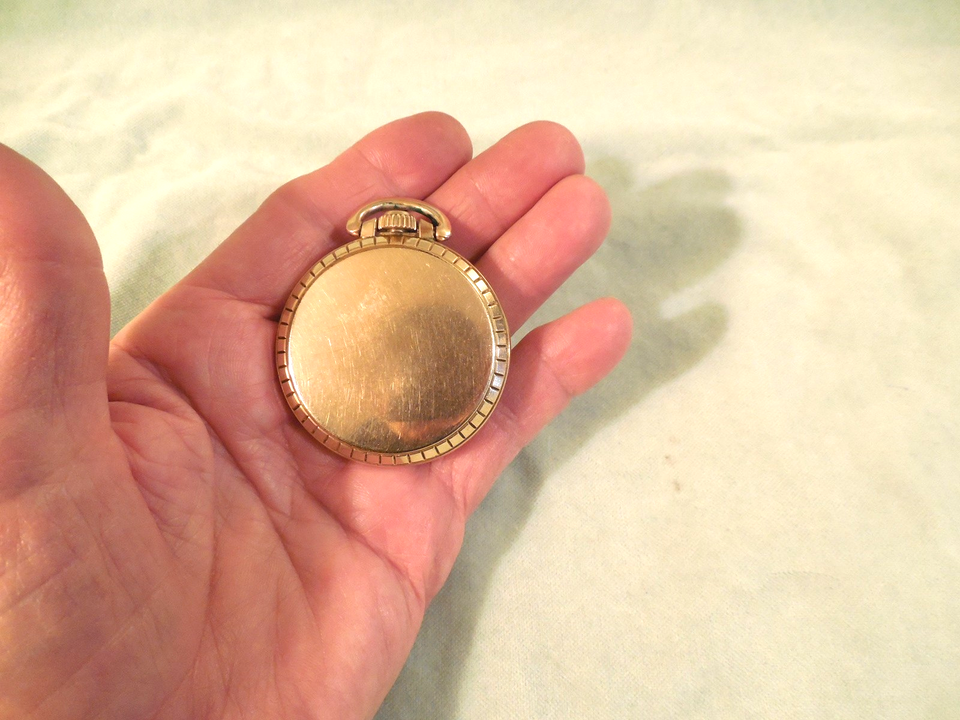Waltham Railroad Dial Pocket Watch Open Face 10K Star Rolled Gold 17J ...