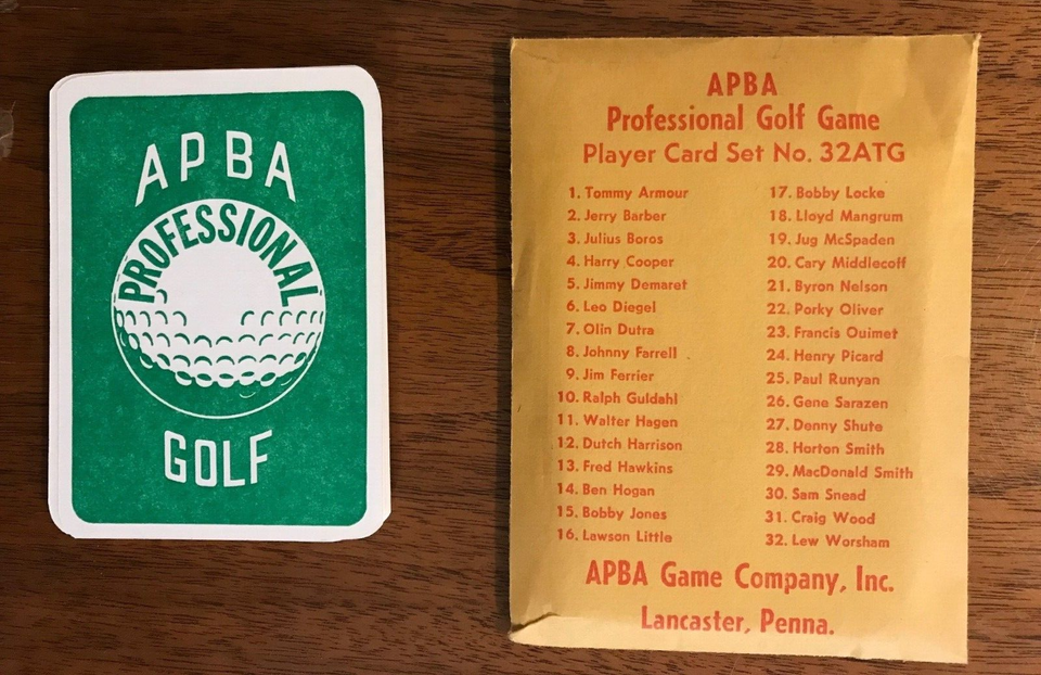 APBA Professional Golf Game Player Card Set No. 32ATG - NOT COMPLETE | eBay