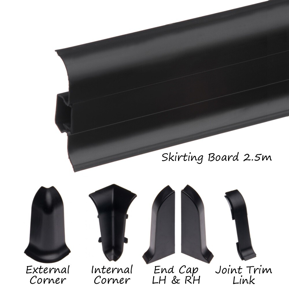 Plastic Skirting Board Wire Cover Design Cezar Premium PVC Skirting ...