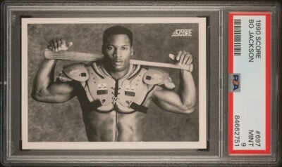 1990 Score Baseball Bo Jackson Card #697 PSA Mint 9 | eBay