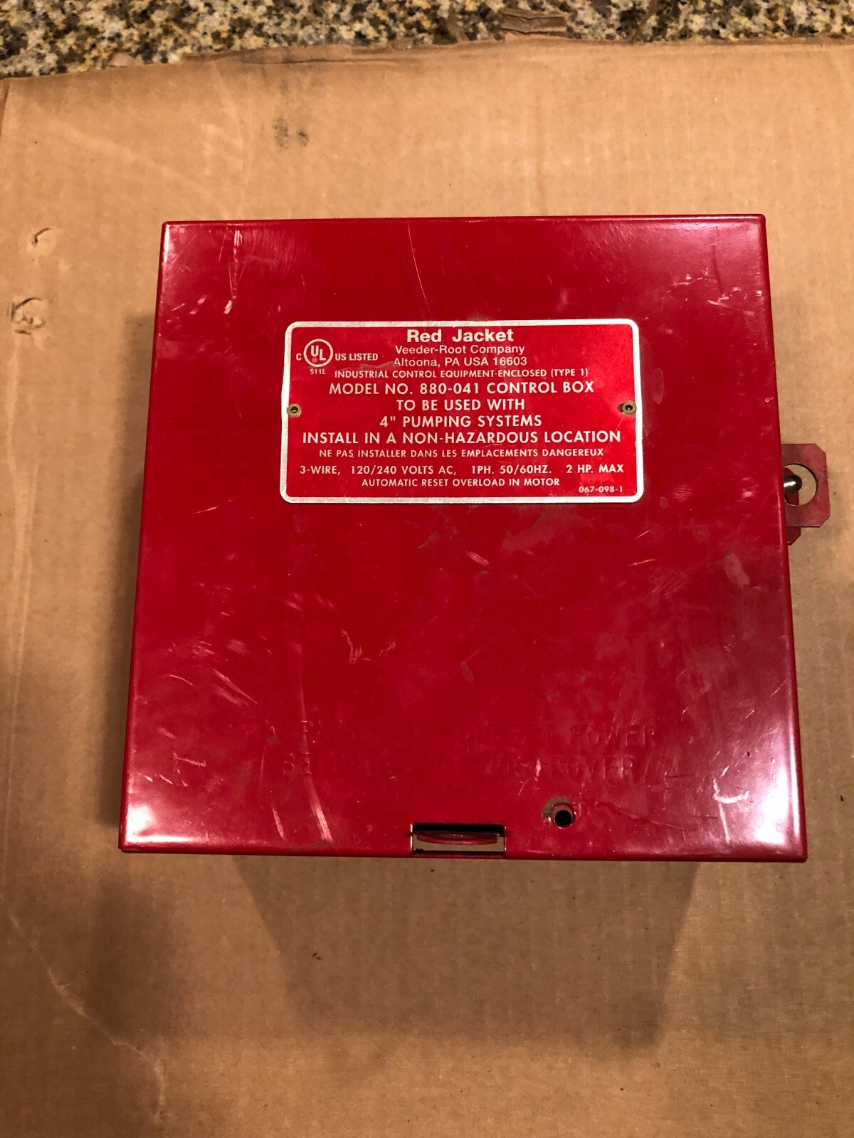 Pre-owned Veeder-Root Red Jacket pump control box 880-041 #7 | eBay
