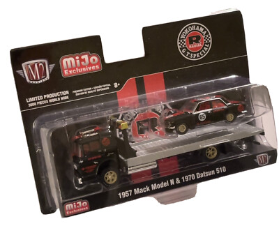 M2 Machines 1:64 Auto Trucks 1957 Mack Model N & 1970 Datsun 510 ...