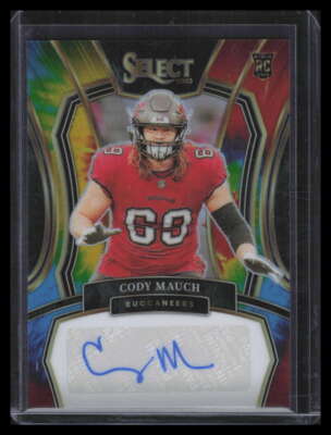 2023 Select Rookie Signatures Prizm Tie Dye 40 Cody Mauch Rookie Auto ...