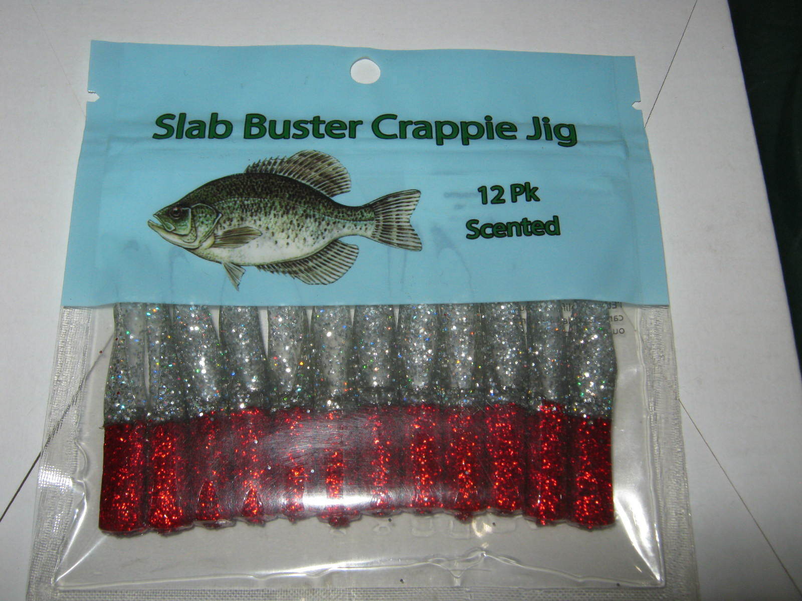 slab buster 2 inch crappie jigs (red and silver flash) | eBay