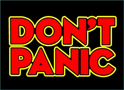 Don't Panic Decal Hitchhikers Guide To The Galaxy car vinyl two color ...