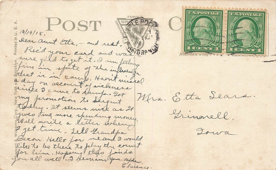 LITTLE ROCK ARKANSAS~CAMP PIKE-TRAINING BATTALION BARRACKS~1918 WW1 ...