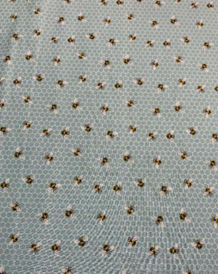 Blue Multi Honeycomb Bees -Bee Kind-by Jade Mosinski for Northcott ...