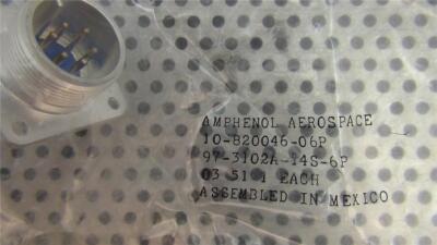 Amphenol Aerospace 10-820046-06P / 97-3102A-14S-6P Connector | eBay