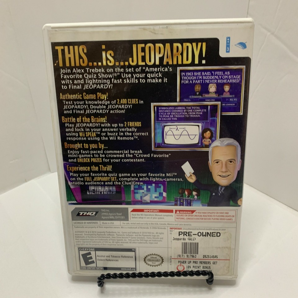 Jeopardy (Nintendo Wii, 2010)-THQ- 785138303727 | eBay