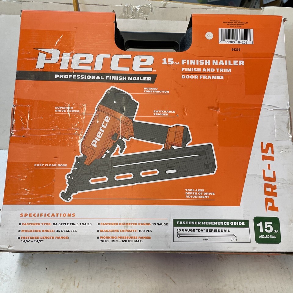 PIERCE 15 Gauge Professional Finish Nailer 64252 PRC-15.A8. 2135 | eBay