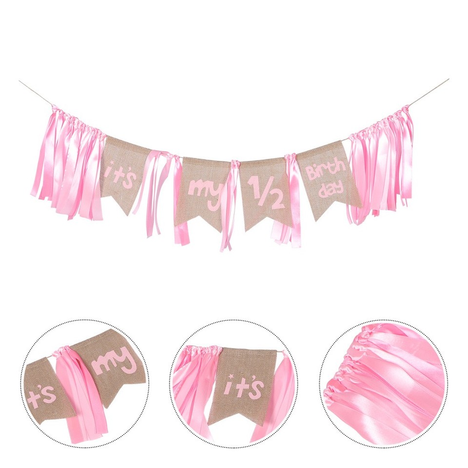 Chair String Flag High Banner Birthday Highchair Decoration Happy ...