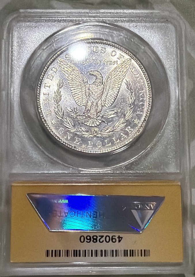 Fire Red Reverse Toned 1881-S $1 Morgan Silver Dollar Coin ANACS MS62 ...