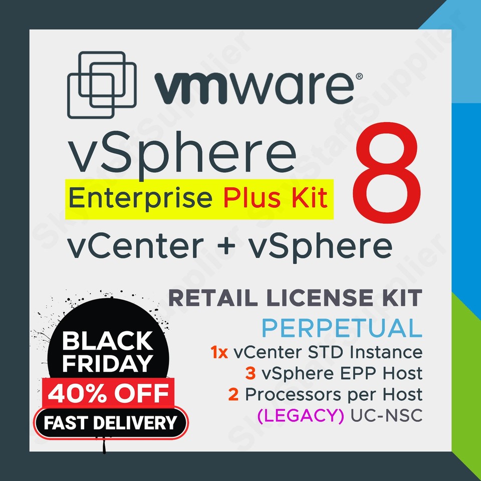 VMware vSphere v. 8 ENTERPRISE Plus BUNDLE KIT vCenter STD + 3 Host ...