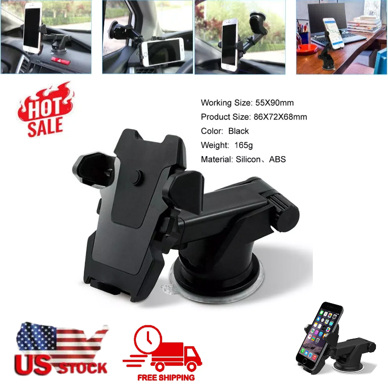 360° Universal Mount Holder Car Stand Windshield For Mobile Cell Phone ...