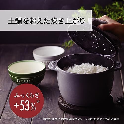 Staub "La Cocotte de GOHAN Cherry S 12cm" Rice Pot Rice Cooker 1 Cu ...