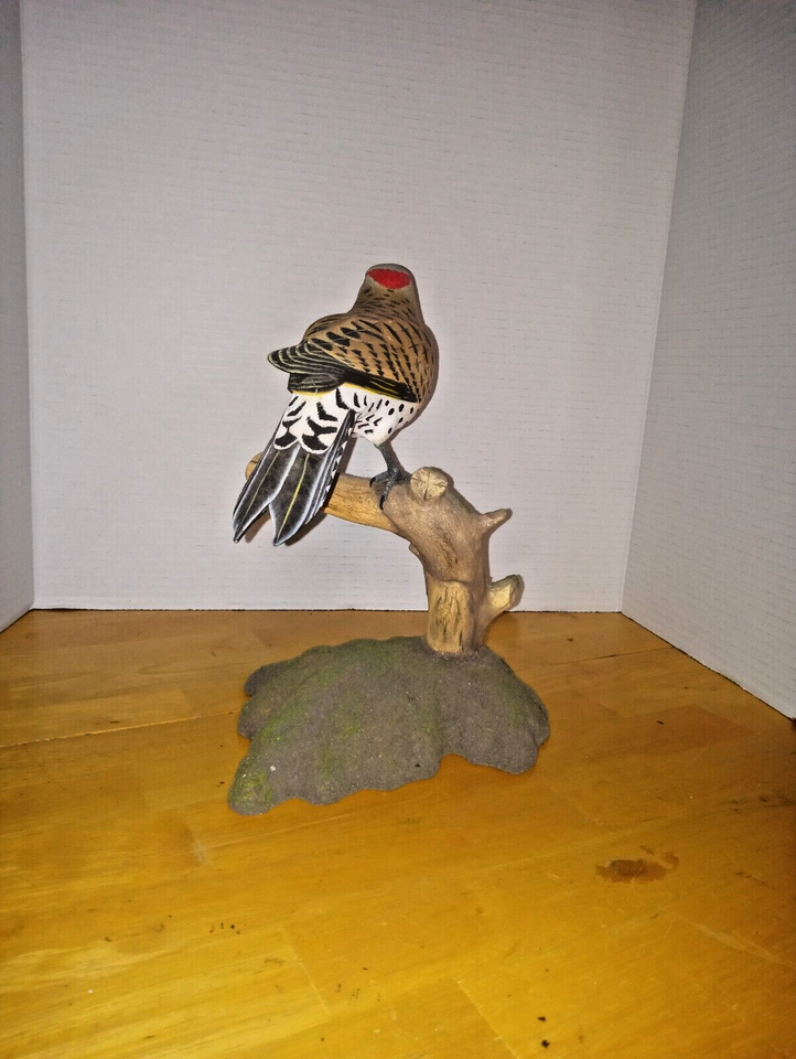 Hand Carved Signed Northern Flicker Bird Driftwood Folk Art; | eBay UK