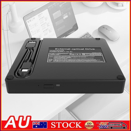 Disc Reader USB 3.0 Type-C Slot-in DVD/CD ROM for Mac Laptop Desktop PC ...