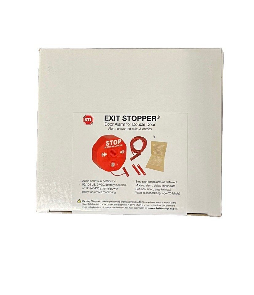 STI-6402 Exit Stopper Door Alarm for Double Doors- New In Box- STI | eBay