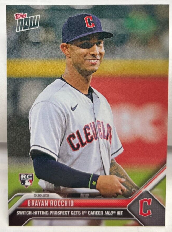 Brayan Rocchio 5/16/2023 Topps Now 1st MLB Hit RC #305 - GUARDIANS - SP ...