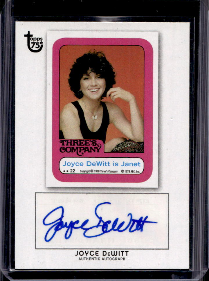 2013 Topps 75th Anniversary Joyce DeWitt Is Janet Autograph Auto NNO | eBay