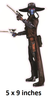 Gunfighter Cad Bane Decal Bounty Hunter Wall Sticker Star Clone Wars ...