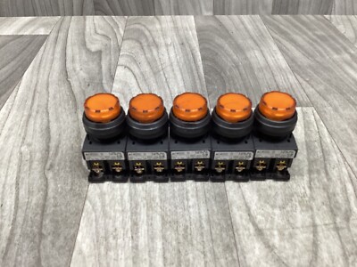 LOT OF 5 FUJI ELECTRIC ORANGE MOMENTARY PUSH BUTTON AR22G2L #56F68 | eBay