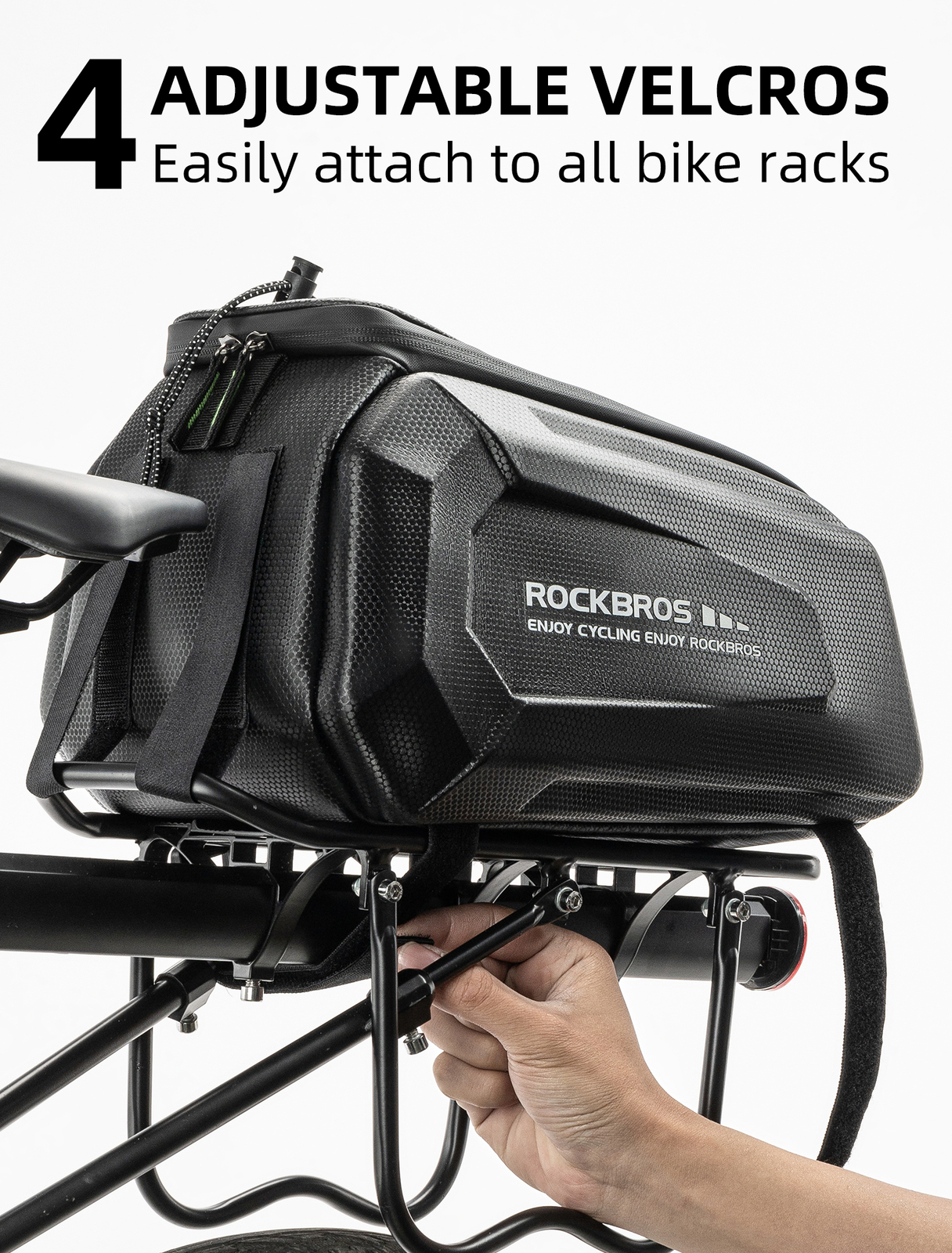 ROCKBROS Bike Hard Shell Trunk Bag Bicycle Rear Rack Pack Bag Pannier ...