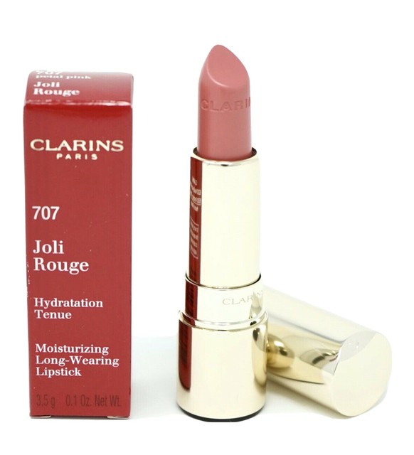 Clarins Joli Rouge Lipstick 707 Petal Pink Moisturising Long Wear Boxed ...