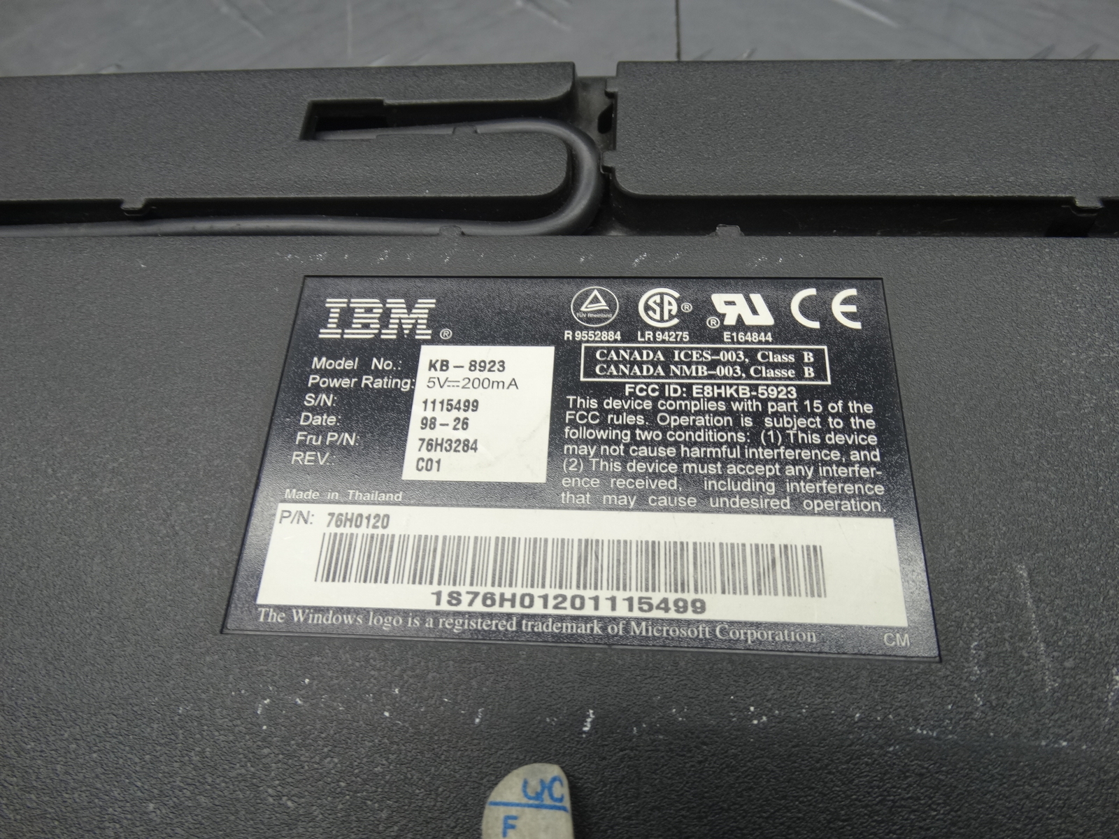 IBM KB-8923 07H0665 Wired Keyboard for sale online | eBay